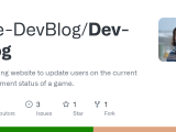Github The Devblog Dev Blog A Blogging Website To Update Users On