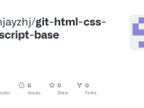 Github Tomjayzhj Git Html Css Javascript Base