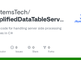 Github Jsystemstech Simplifieddatatableserversideprocessingnet