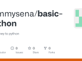 Github Sammysena Basic Python My Journey To Python