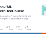 Github Msilaev Ml Patternreccourse Hws And Excercises Intoduction