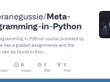 Github Roberanegussie Meta Programming In Python Meta Programming In