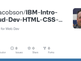 Github Thjacobson Ibm Intro Cloud Dev Html Css Javascript Training