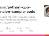 Github Yas Sim Python Cpp Extension Sample Code Sample Code Of