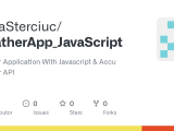 Github Ancasterciuc Weatherapp Javascript Weather Application With