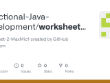 Github Functional Java Development Worksheet 2 Maxmic1 Worksheet 2