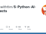 5 Python Ai Projects Project1 Py At Main Techwithtim 5 Python Ai