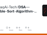 Github Burraqai Tech Dsa Bubble Sort Algorithm In Python