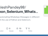 Github Kamleshpandey98 Python Selenium Whatsapp Automation Script We