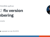 Fix Version Numbering Issue 282 Html5lib Html5lib Python Github