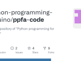 Github Python Programming Arduino Ppfa Code Code Repository Of