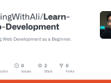 Github Codingwithali Learn Web Development Learning Web Development