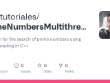 Github Mastutoriales Primenumbersmultithreadingcpp Program For The