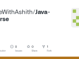 Github Codewithashith Java Course