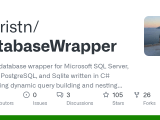 Github Jchristn Databasewrapper Simple Database Wrapper For