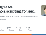 Github Giladgressel Python Scripting For Security Exercises Ungraded