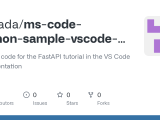 Github Fkatada Ms Code Python Sample Vscode Fastapi Tutorial Sample