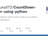 Github Senuka072 Countdown Timer Using Python This Repository Is