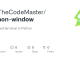 Github Skythecodemaster Python Window Windowed Terminal In Python