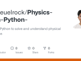 Github Sameuelrock Physics With Python We Use Python To Solve And