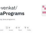 Github Tm Venkat Javaprograms Practicing Java Programs