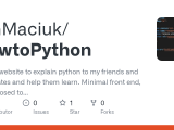 Github Janmaciuk Howtopython Simple Website To Explain Python To My