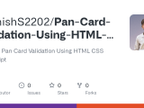 Releases Sathishs2202 Pan Card Validation Using Html Css Javascript