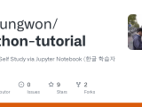 Github Drsungwon Python Tutorial Python Self Study Via Jupyter