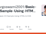 Pull Requests Sagargoswami2001 Basic Cv Sample Using Html And Css