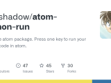 Github Foreshadow Atom Python Run A Simple Atom Package Press One