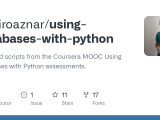 Github Ramiroaznar Using Databases With Python Data And Scripts From