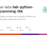 Github Virtual Labs Lab Python Programming Iitk This Repository