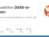 2048 In Python Main Py At Main Techwithtim 2048 In Python Github