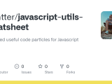 Github Mchtter Javascript Utils Cheatsheet Most Used Useful Code