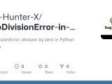 Github Bug Hunter X Zerodivisionerror In Python Function Iktmo
