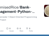 Github Optimisedrice Bank Management Python System Year 2 Semester 1