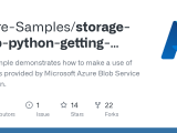 Github Azure Samples Storage Blob Python Getting Started This Sample