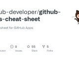 Github Github Developer Github Apps Cheat Sheet A Cheat Sheet For