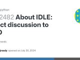 About Idle Direct Discussion To Dpo Issue 122482 Python Cpython