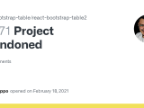 Project Abandoned Issue 1571 React Bootstrap Table React Bootstrap