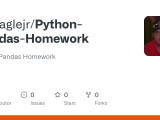 Github Mrnaglejr Python Pandas Homework Python Pandas Homework