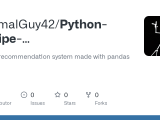 Github Normalguy42 Python Recipe Recommendation System Recipe