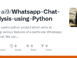 Whatsapp Chat Analysis Using Python Whatsapp Chat Analysis Ipynb At