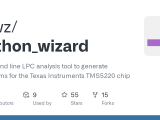Github Ptwz Python Wizard Command Line Lpc Analysis Tool To Generate
