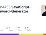 Github Byron4455 Javascript Password Generator