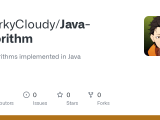 Github Sparkycloudy Java Algorithm All Algorithms Implemented In Java
