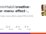 Github Nermeenhabeel Creative Hover Menu Effect Using Html Css