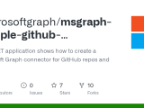 Github Microsoftgraph Msgraph Sample Github Connector Dotnet This