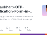 Github Kishankharb Otp Verification Form In Html Css Javascript In