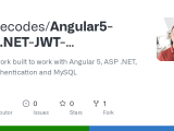 Github Blakecodes Angular5 Asp Net Jwt Authentication Framework